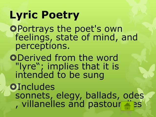 Elements of Poetry and Scansion