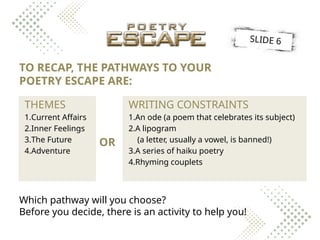 Poetry Escape Poetry Escape Powerpoint.pptx