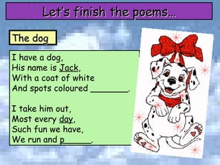 Tom's TEFL - Poetry / Rhyming Words Introduction | PPT