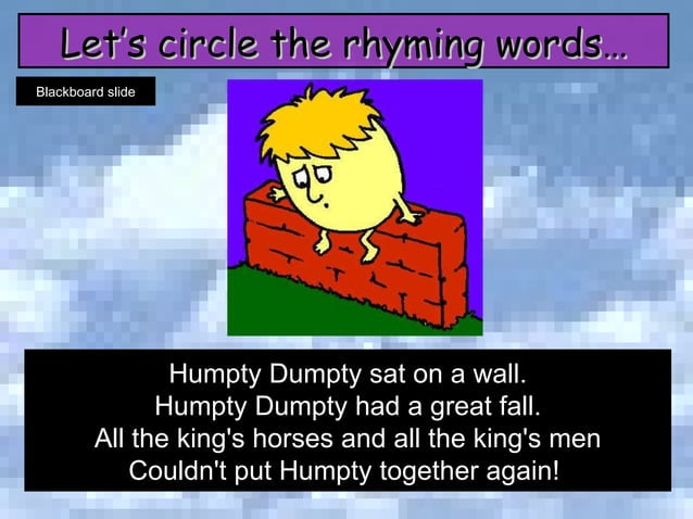 Tom's TEFL - Poetry / Rhyming Words Introduction | PPT