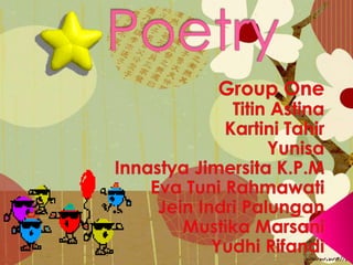 Poetry presentation(the elements of poetry) | PPT