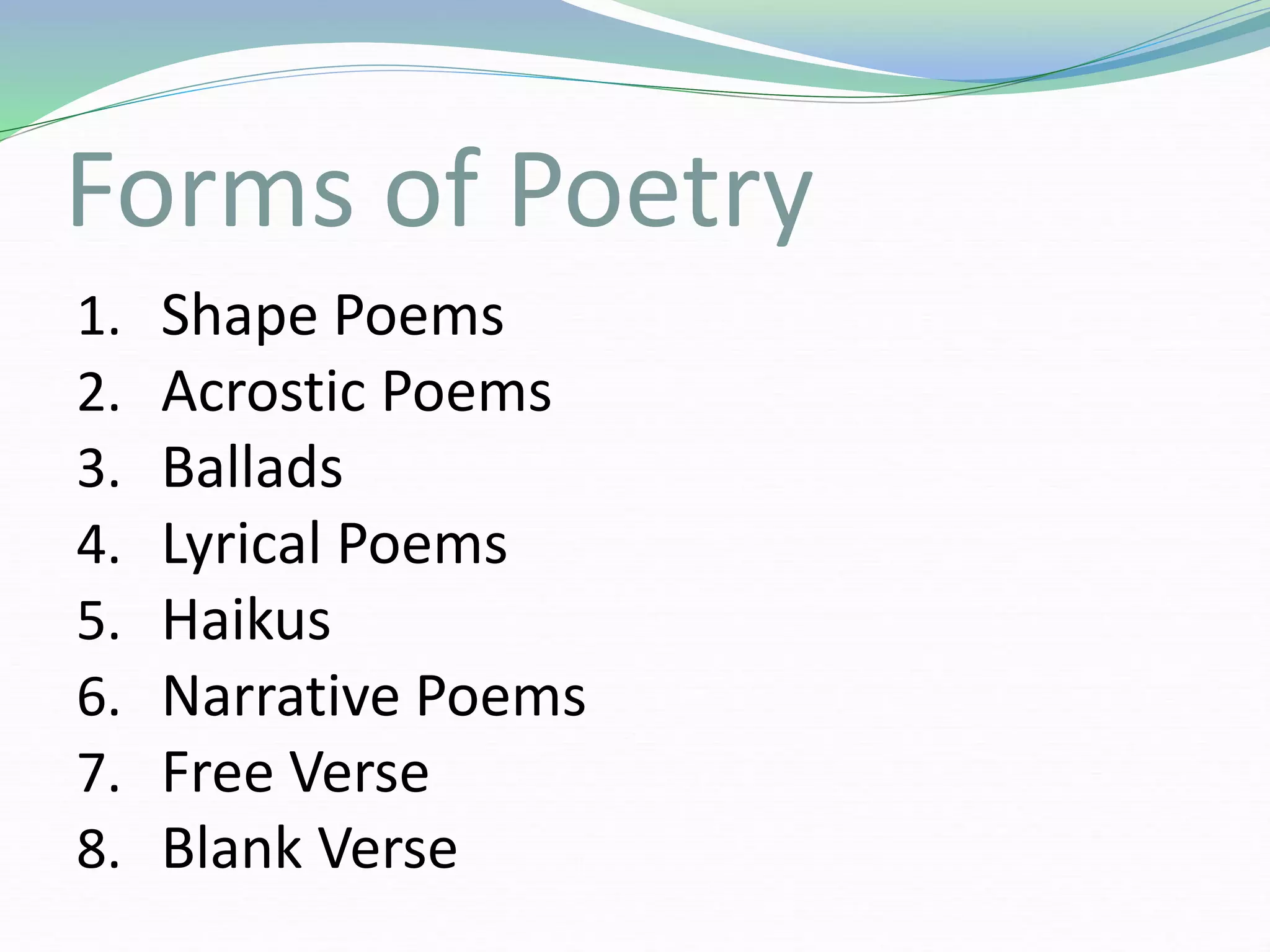 Poetry Prose Drama | PPTX