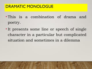 Poetry- DIFFERENT TYPES OF POETRY and Examples.pptx