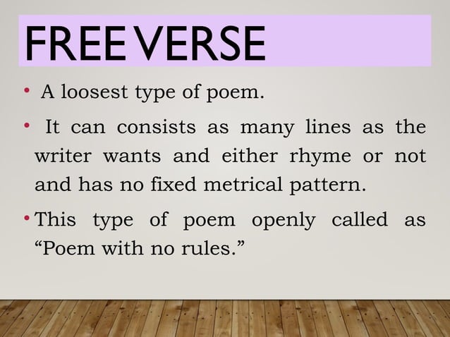 Poetry- DIFFERENT TYPES OF POETRY and Examples.pptx