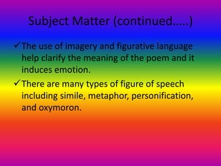 Poetry (1) | PPTX | Poetry | Books and Literature