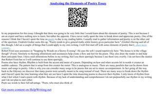 Poetry Analysis | PPT