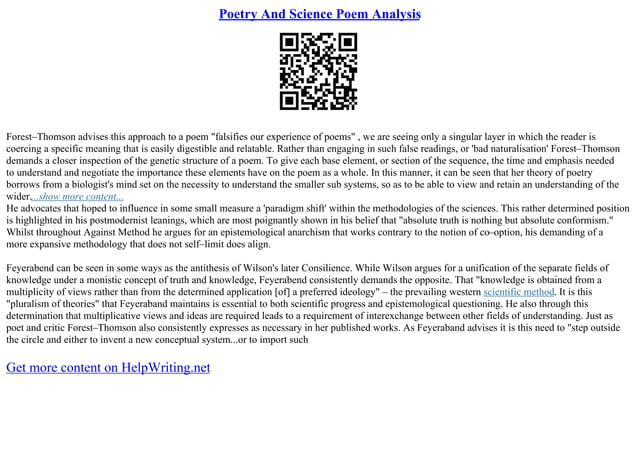 Poetry Analysis | PPT