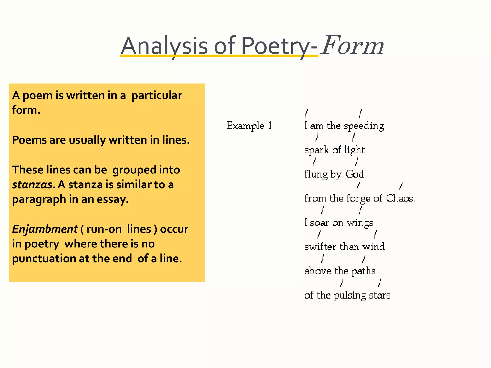Poetry Analysis Basics | PPTX