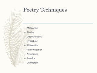Poetry Analysis Basics | PPTX