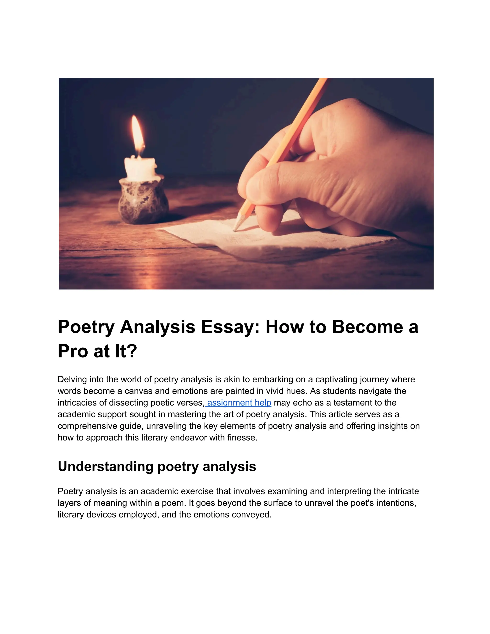 Poetry Analysis Essay_ How to Become a Pro at It_.pdf | Poetry | Books ...