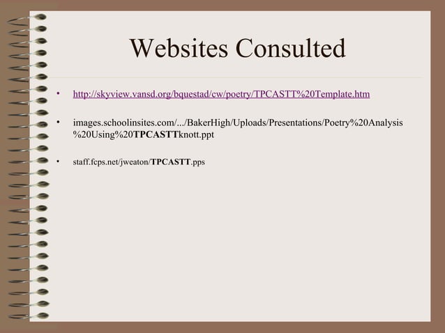 Poetry analysis using tpcastt | PPT