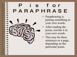 Poetry analysis using tpcastt | PPT