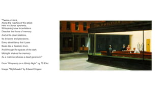 Poetry and art selected by blair mahoney | PPT