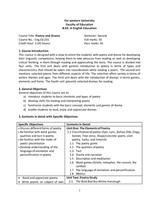 Poetry and drama | DOCX