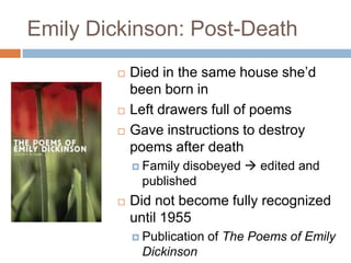 Poetry and emily dickinson | PPTX