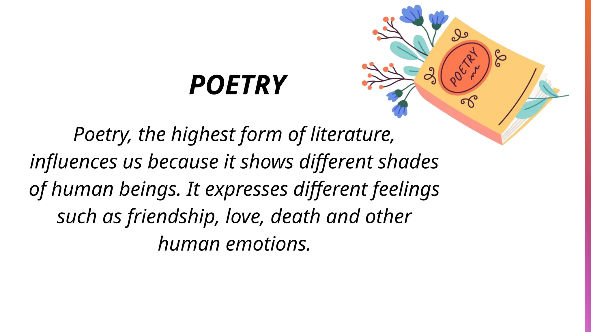 Poetry and Its Elements English 9 Quarter 2 | PPTX