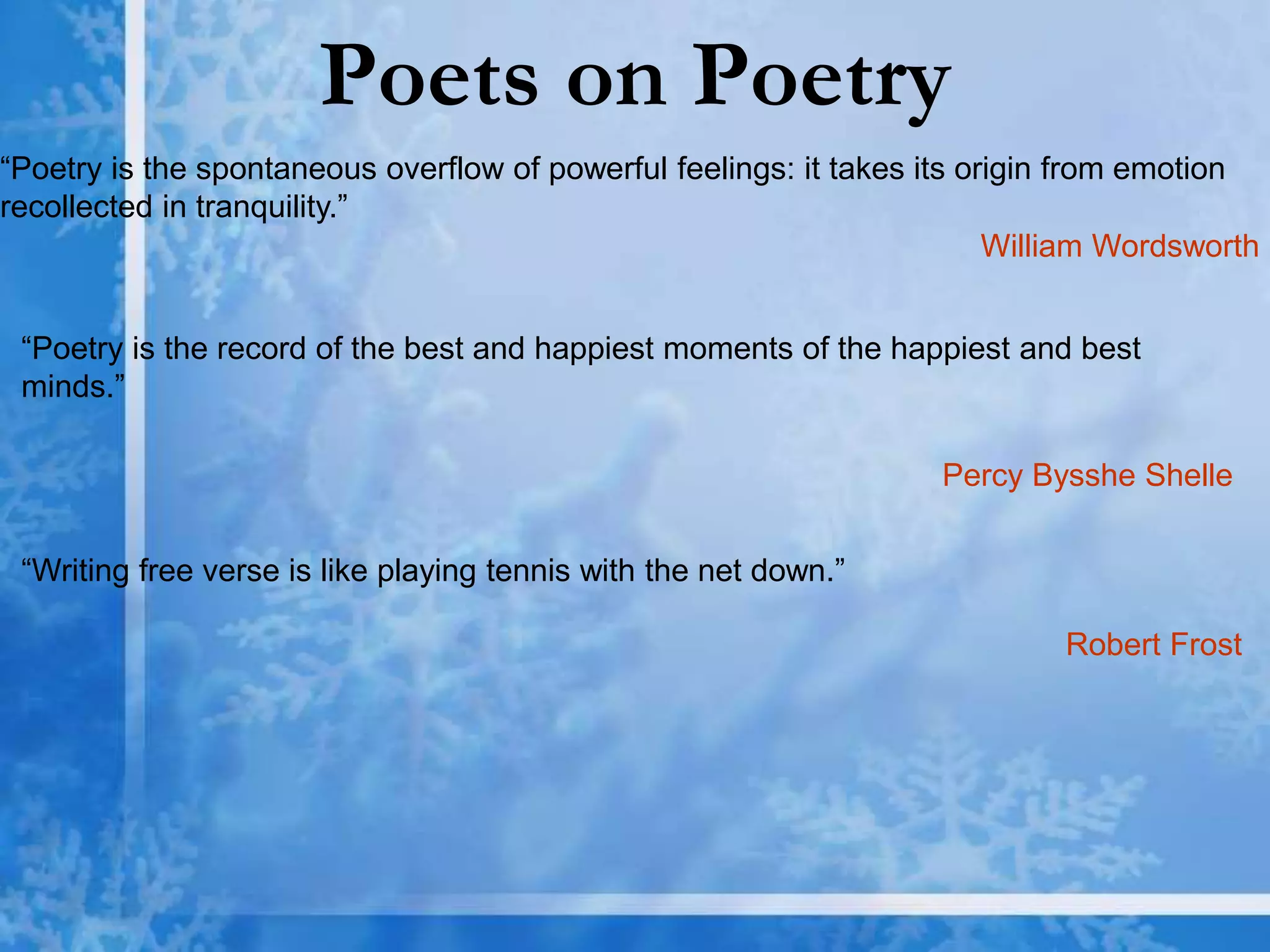 Poetry and poetic devices | PPTX