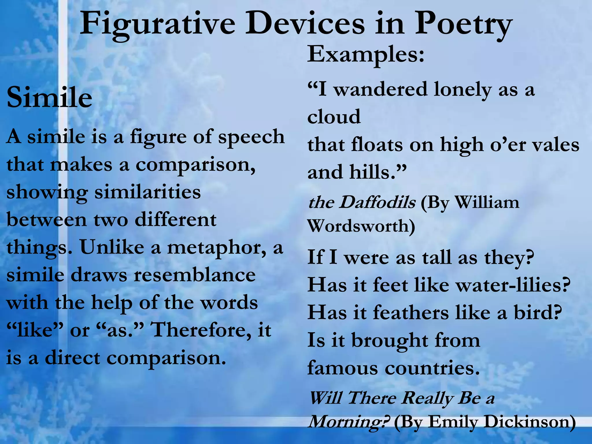 Poetry and poetic devices | PPT