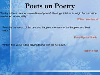 Poetry and poetic devices | PPTX