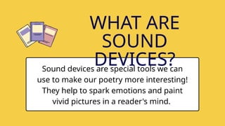 Poetry and Poetic Devices English Presentation in Yellow Purple Lined ...