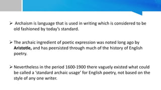 Poetry and the Language of Past_013010.pptx