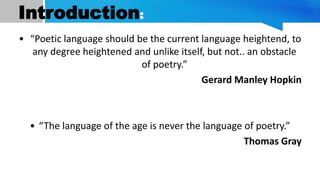 Poetry and the Language of Past_013010.pptx
