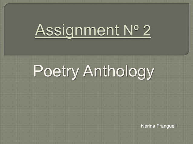 Poetry anthology | PPT