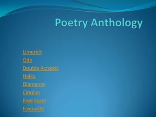 Poetry anthology | PPT