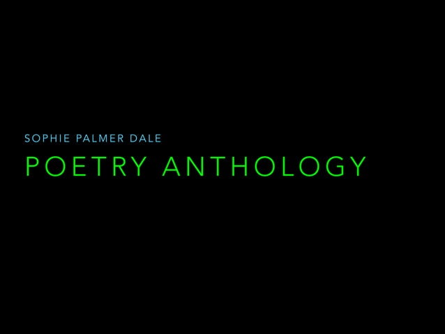 Sophie Poetry Anthology | PPT