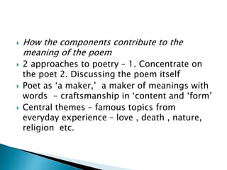 Poetry Appreciation | PPTX