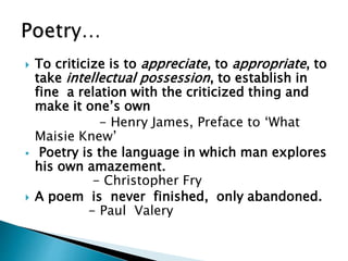 Poetry Appreciation | PPTX