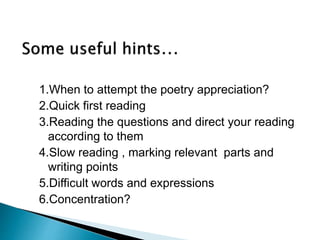 Poetry Appreciation | PPTX