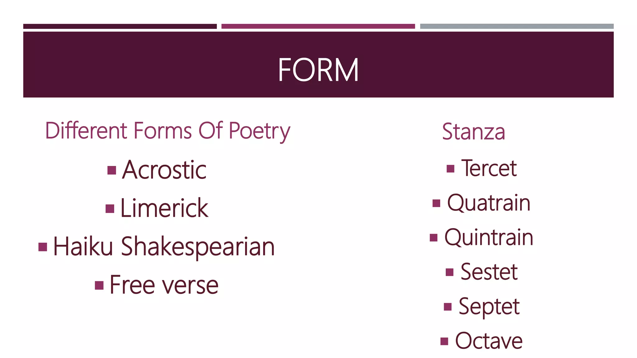 Poetry assessment | PPTX
