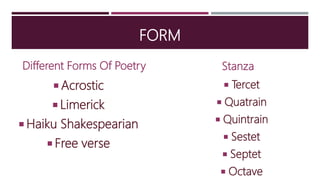 Poetry assessment | PPTX