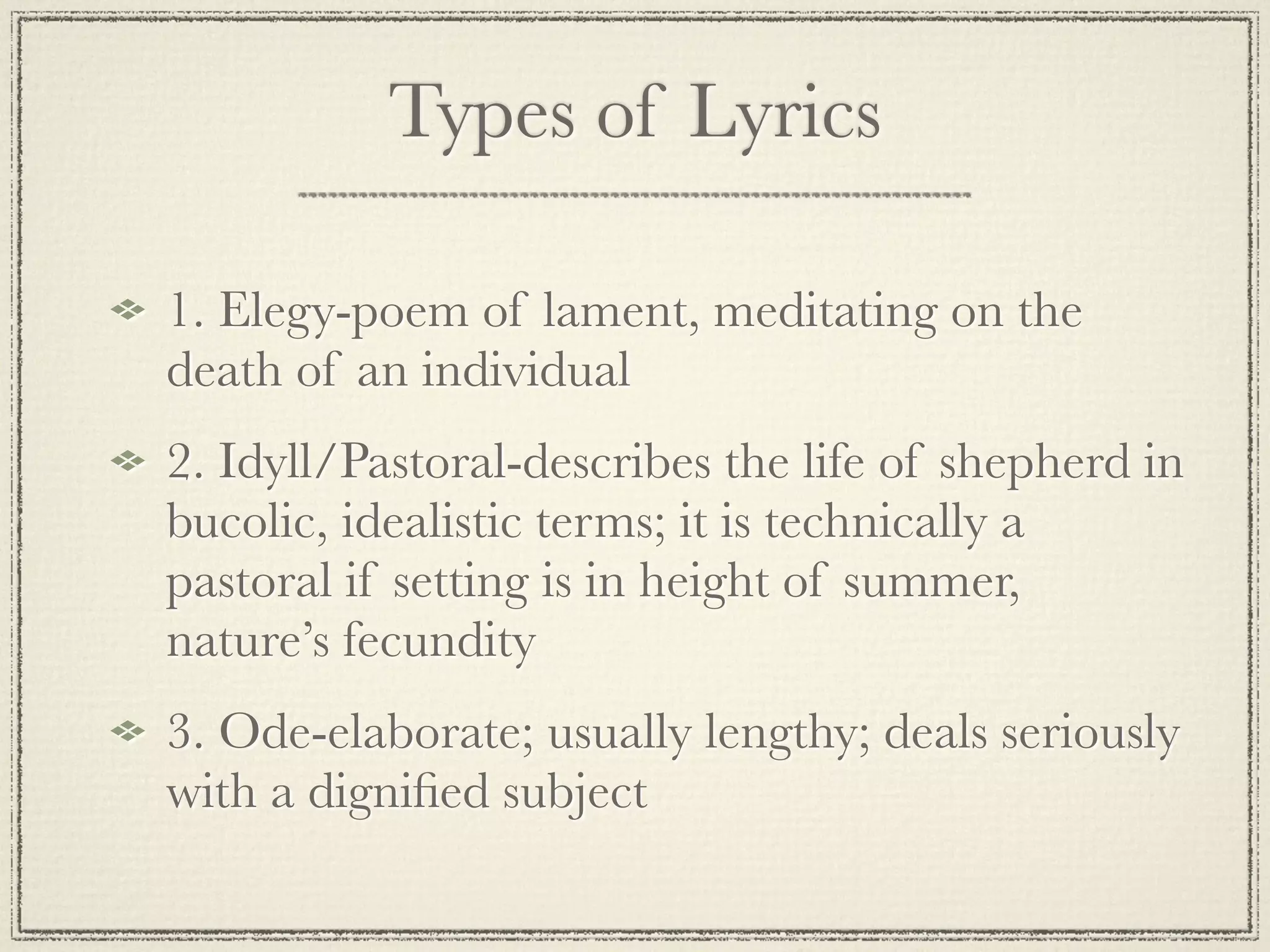 Poetry PPT | KEY