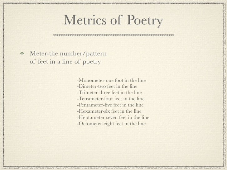 Determine The Feet In A Line Of Poetry English Super