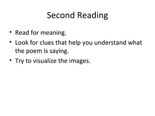 Poetry - Close Reading | PPT
