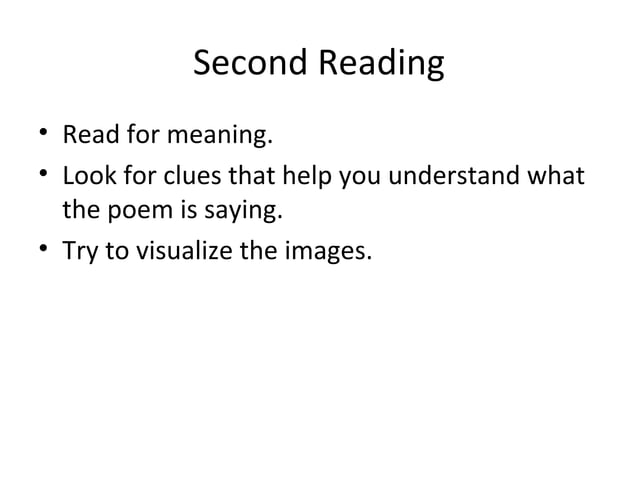 Poetry - Close Reading | PPT | Poetry | Books and Literature