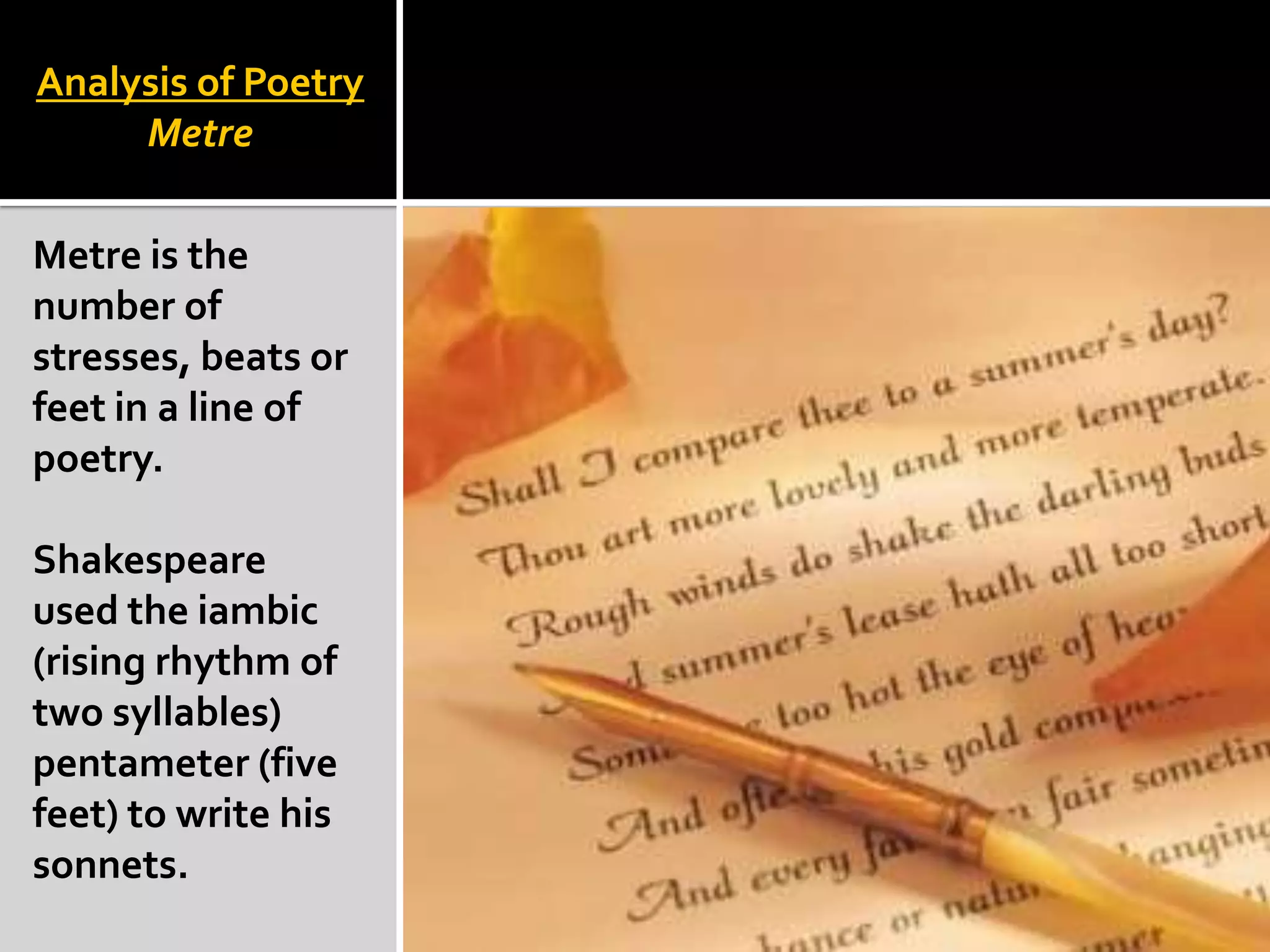 Poetry Basics: Introduction to poetry - analysis and forms. | PPTX