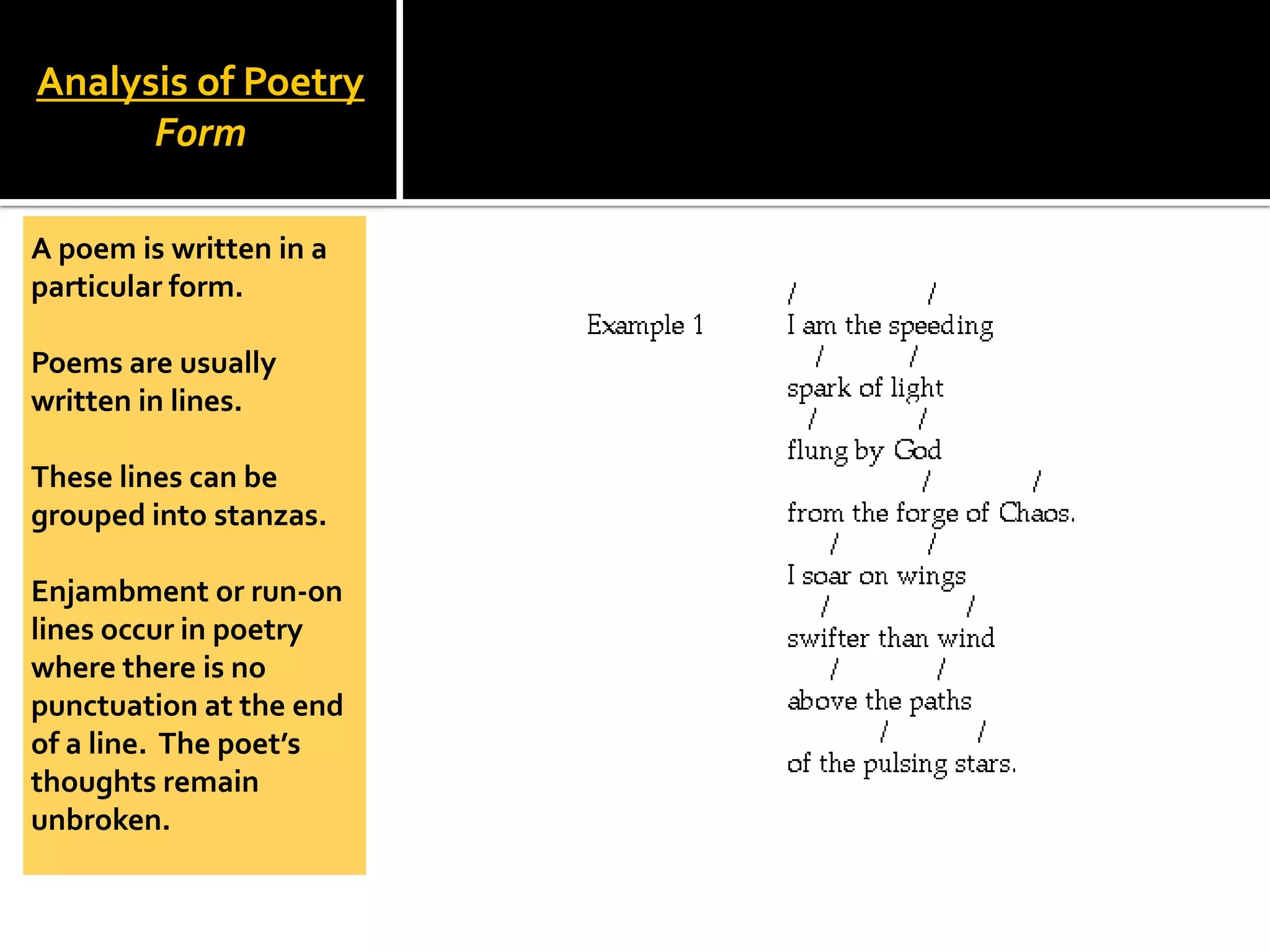 Poetry Basics: Introduction to poetry - analysis and forms. | PPTX