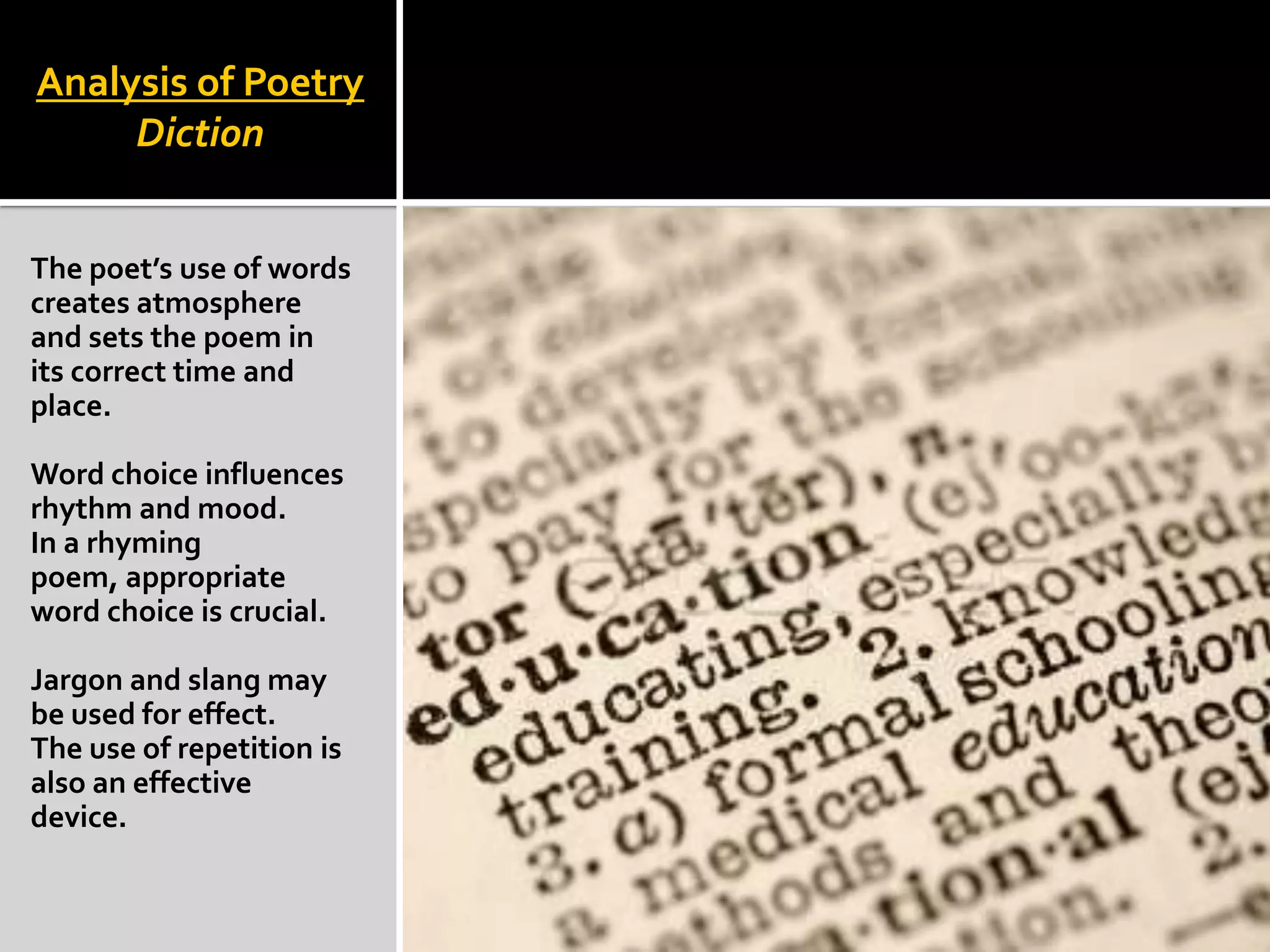 Poetry Basics: Introduction to poetry - analysis and forms. | PPTX