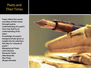 Poetry Basics: Introduction to poetry - analysis and forms. | PPTX