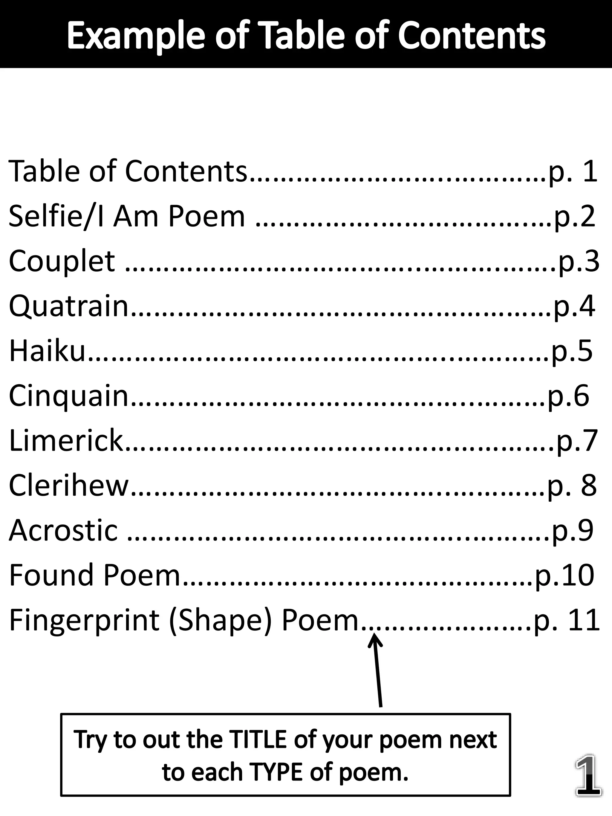 Summative: Poetry Booklet (rubric and instructions) | PPTX