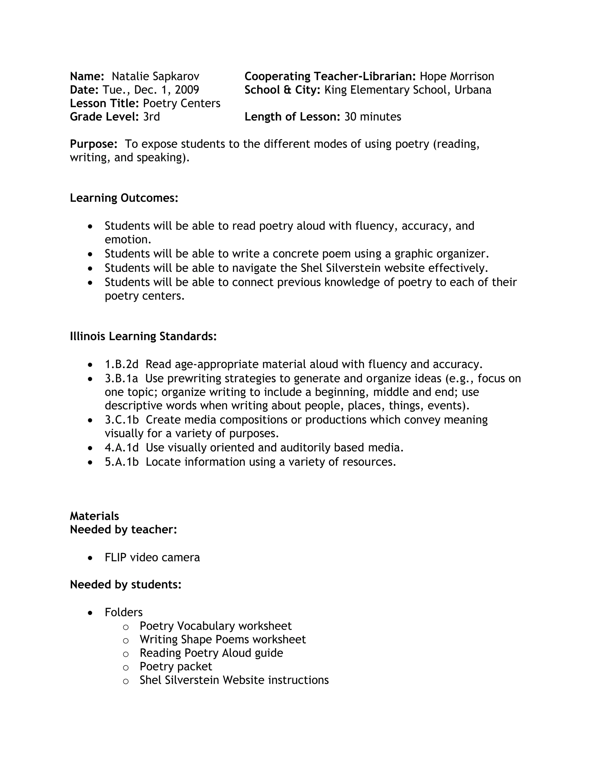 Poetry Centers | PDF