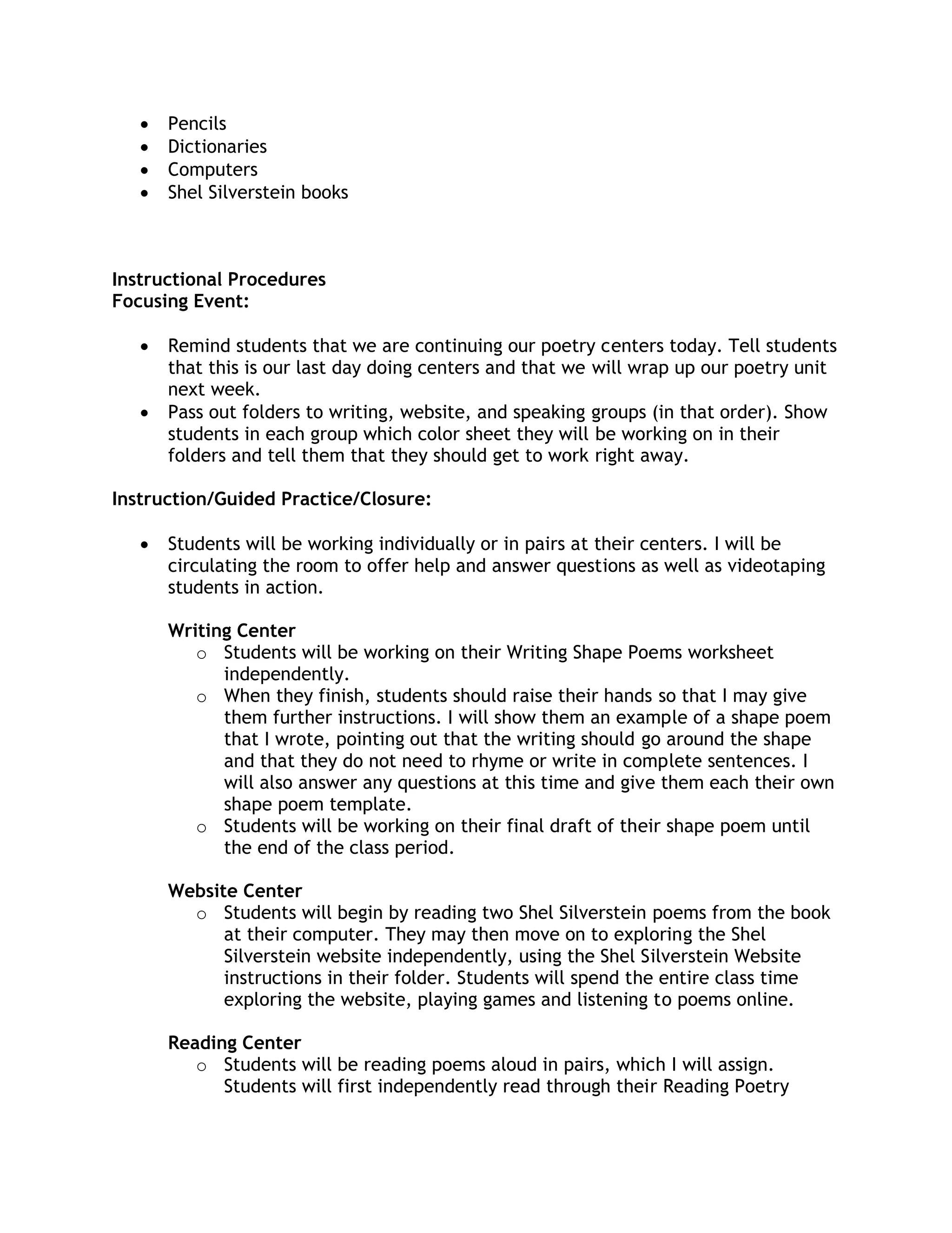 Poetry Centers | PDF