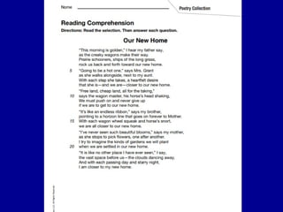 Poetry collection english reading selection | PPT | Education