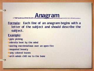 Poetry collection (overview) | PPT