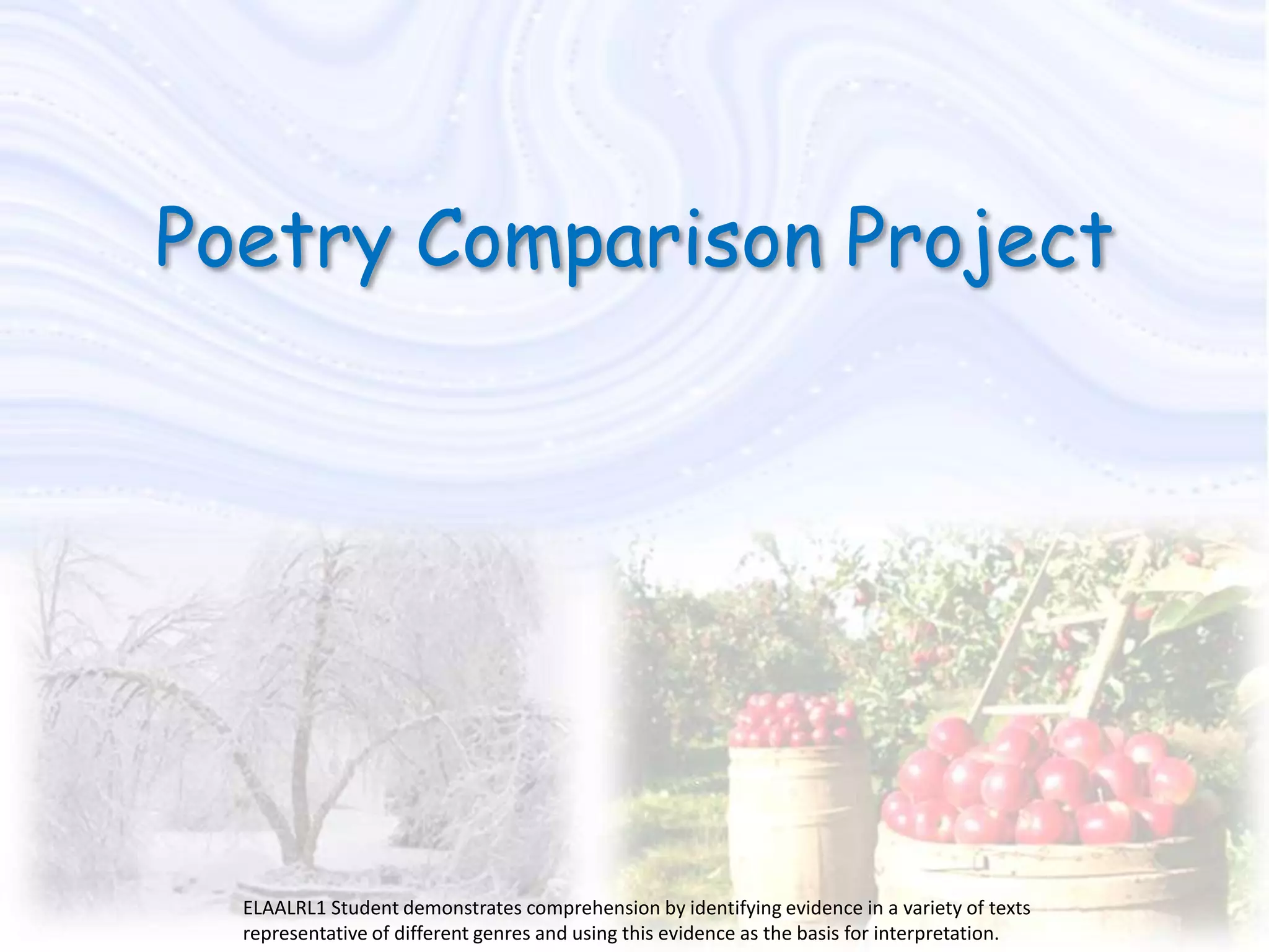 Poetry comparison project | PPTX