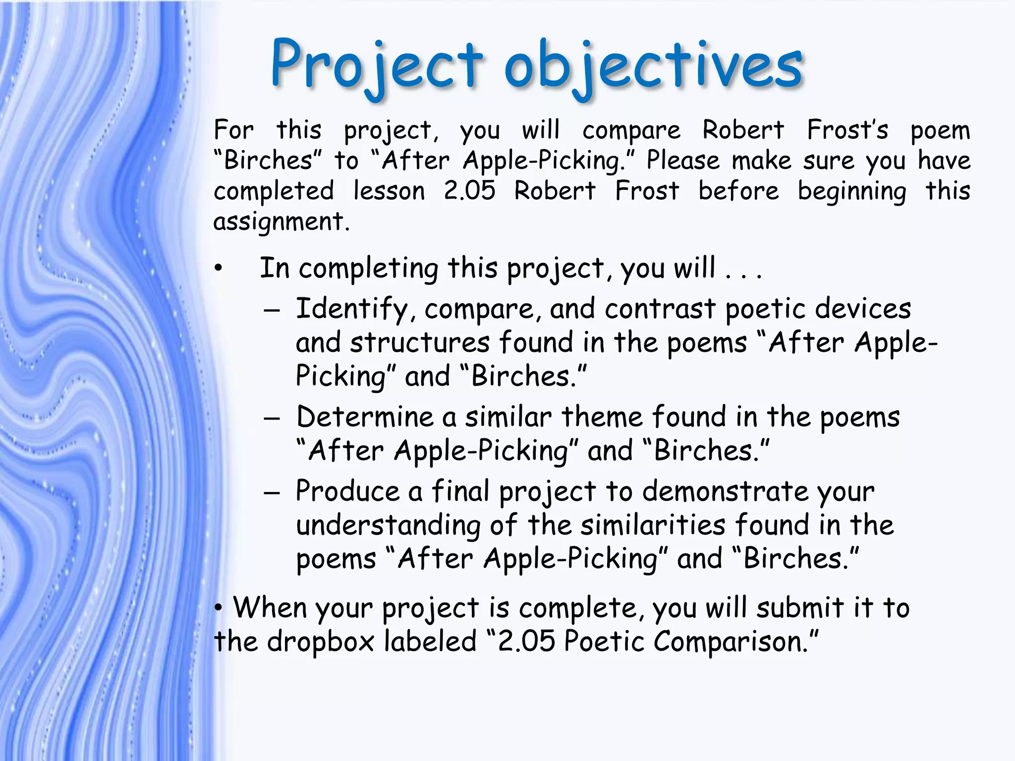 Poetry comparison project | PPT