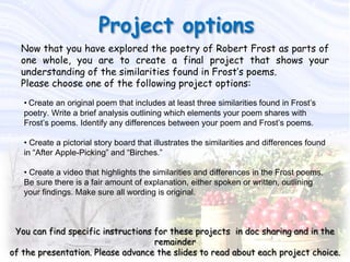 Poetry comparison project | PPT